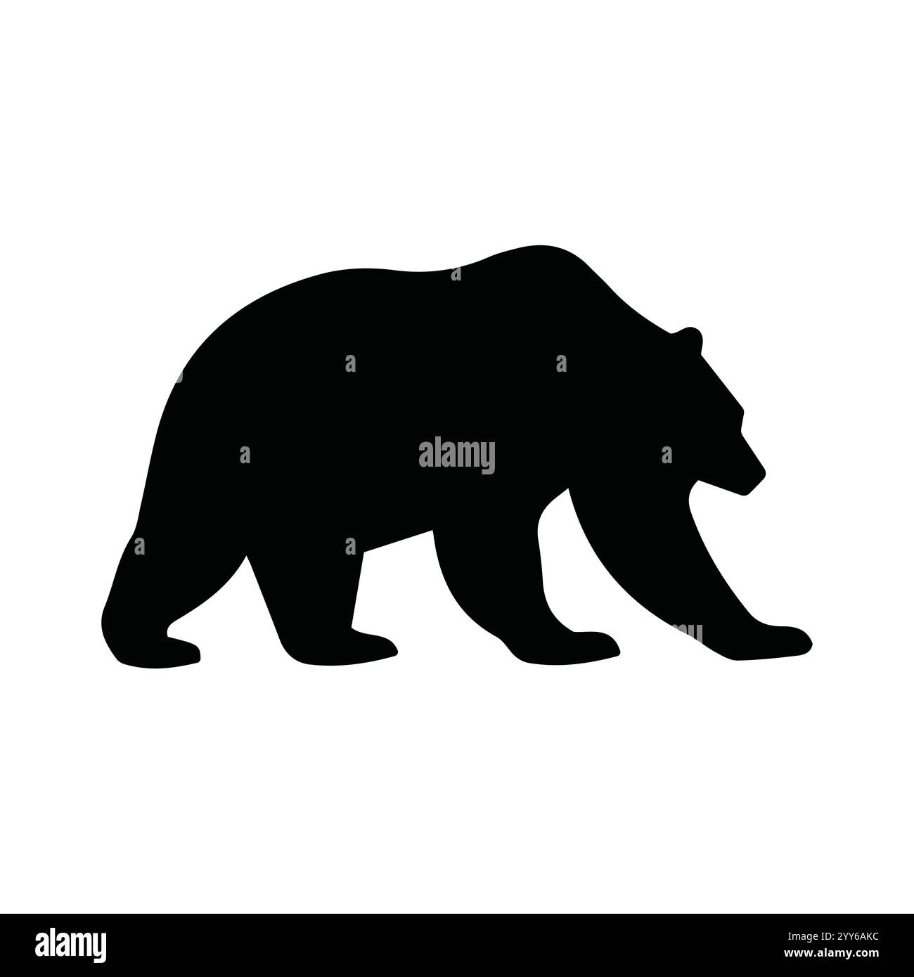 Bear Walking Silhouette Vector Image - Black Bear Stock Vector Image ...