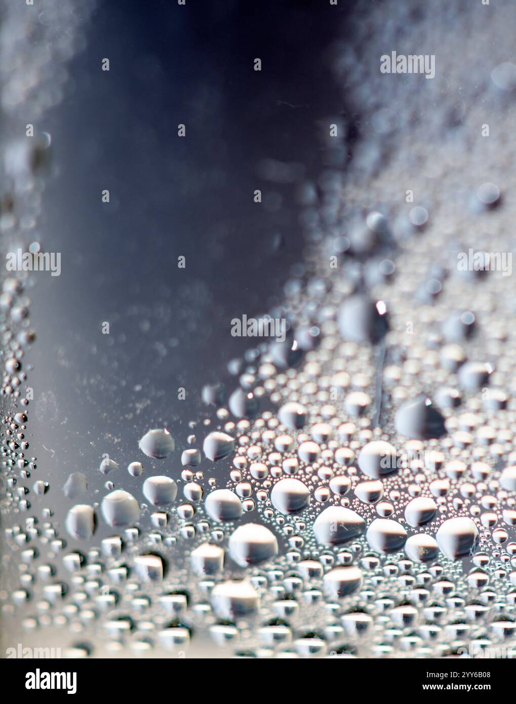 Close Up of Condensation Floating Liquid Water Bubbles and Drips on ...
