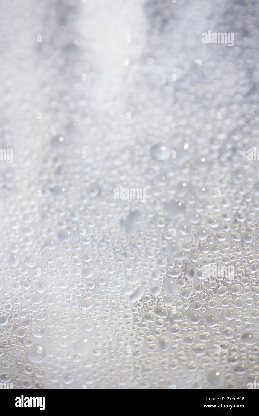 Close Up of Condensation Floating Liquid Water Bubbles and Drips on ...