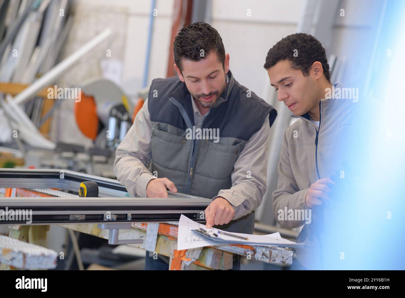 Factory pvc windows doors production hi-res stock photography and ...