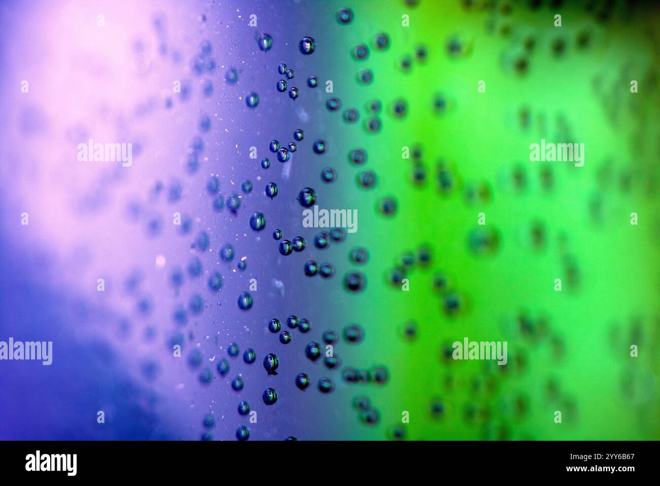 Close Up of Condensation Floating Liquid Water Bubbles and Drips on ...