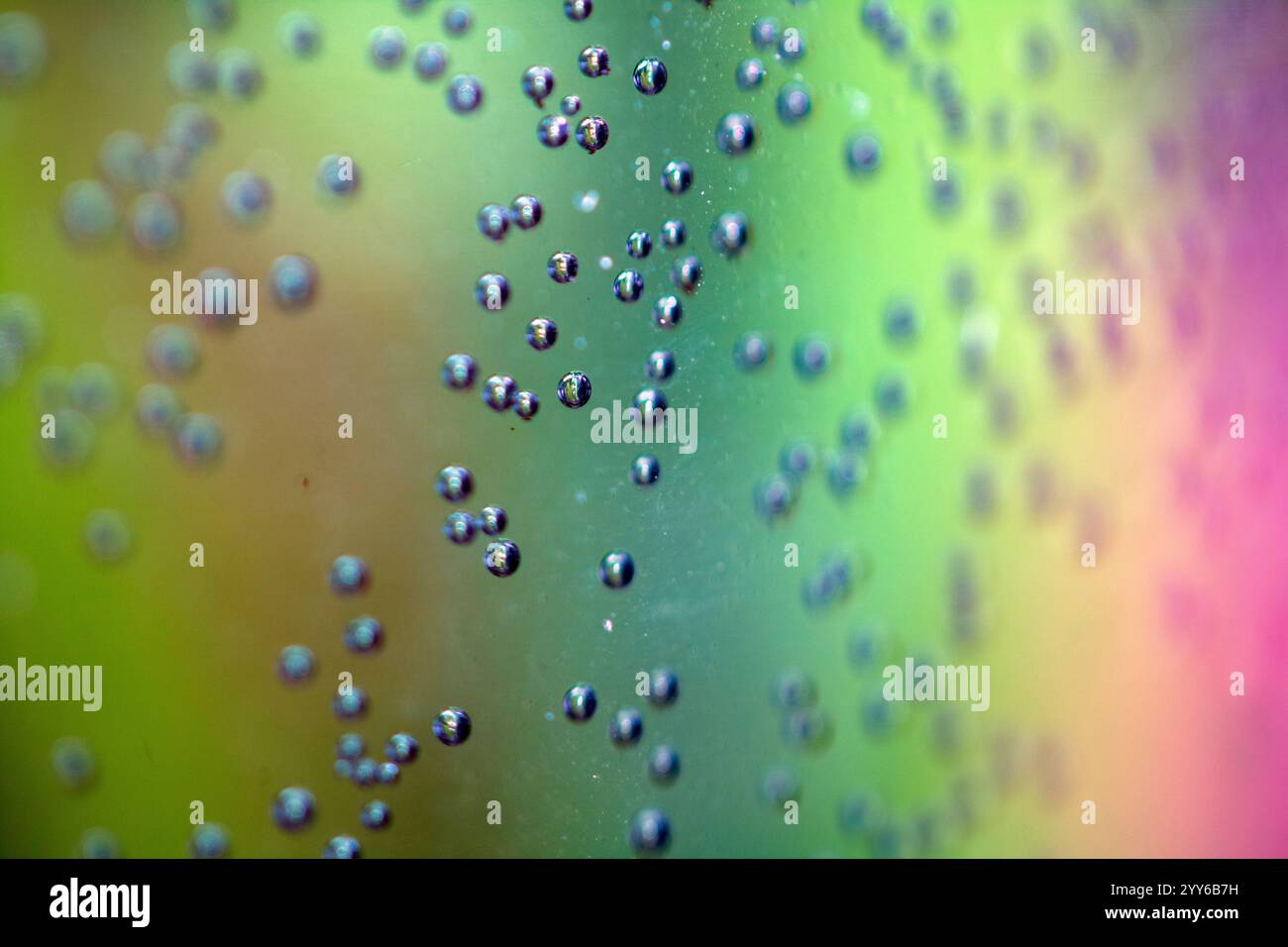Close Up of Condensation Floating Liquid Water Bubbles and Drips on ...