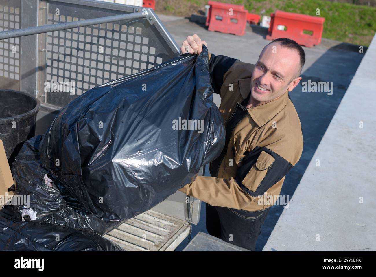 Happy street cleaner hi-res stock photography and images - Alamy