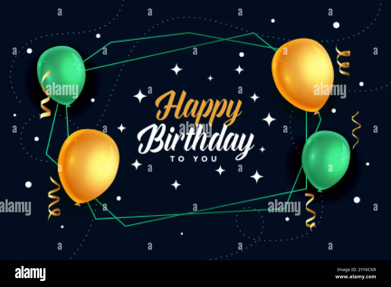 happy birthday realistic balloons card design Stock Vector Image & Art - Alamy