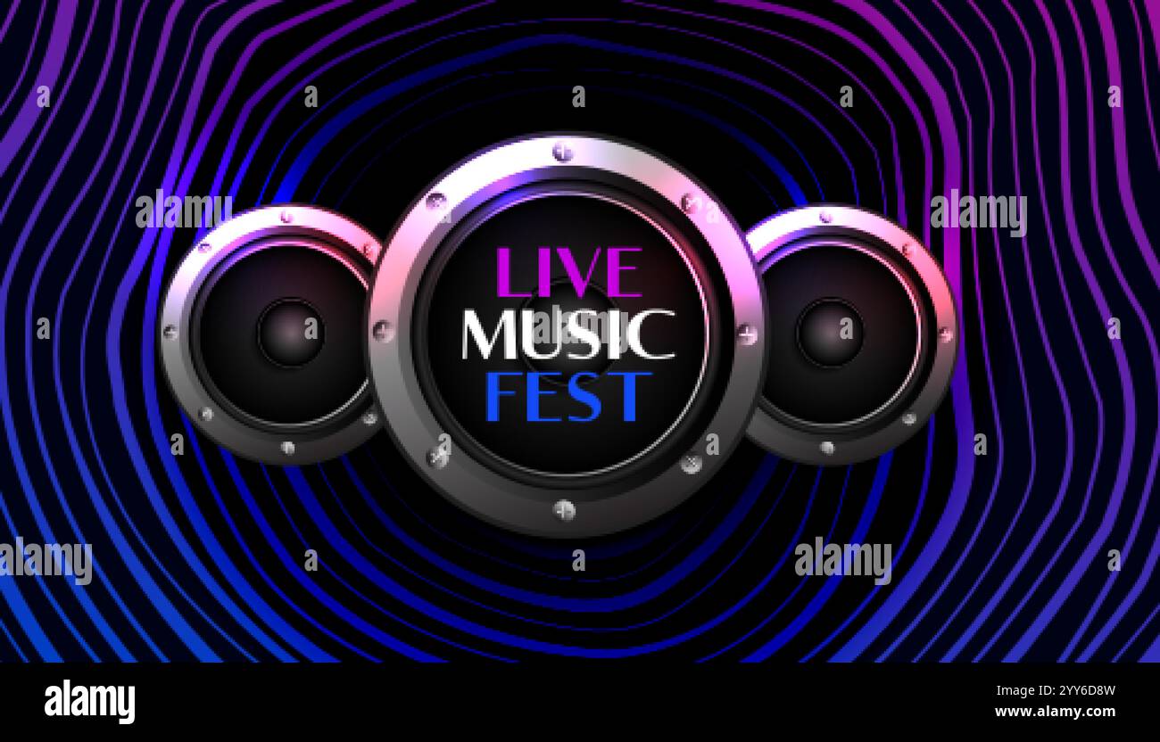 music fest background with speakers Stock Vector Image & Art - Alamy