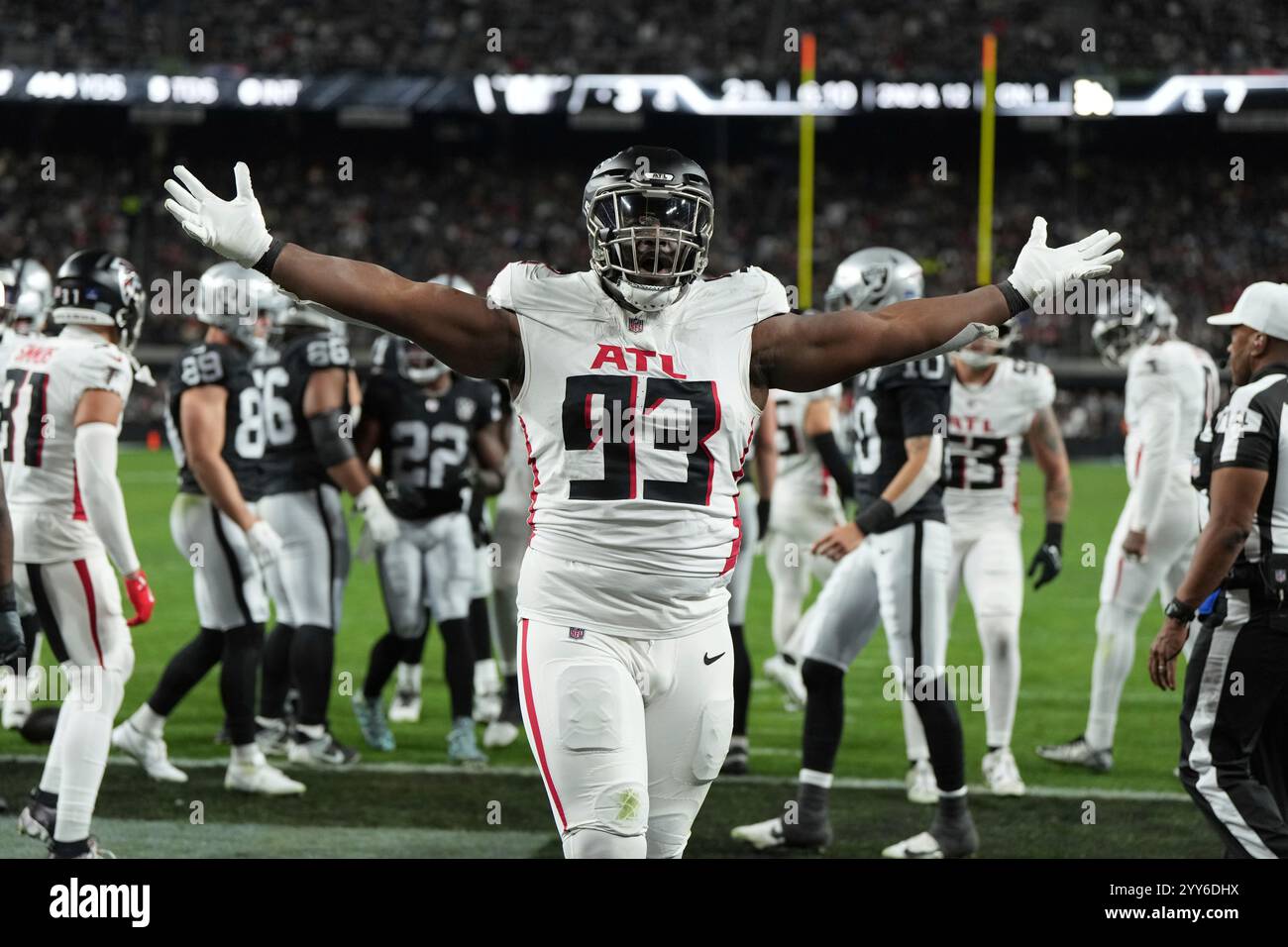 Atlanta Falcons defensive tackle Kentavius Street (93) celebrates ...