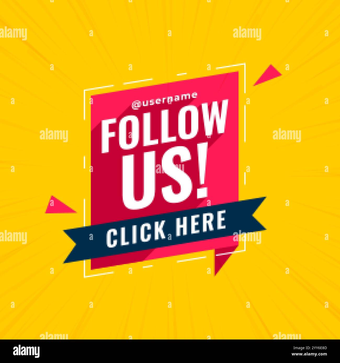 follow us banner in chat bubble style Stock Vector Image & Art - Alamy