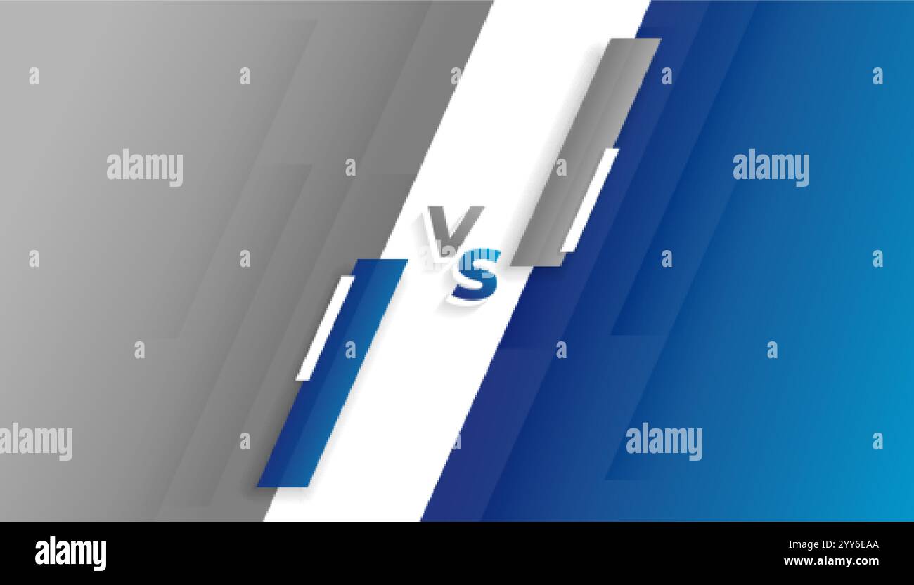 gray and blue versus vs screen background Stock Vector Image & Art - Alamy