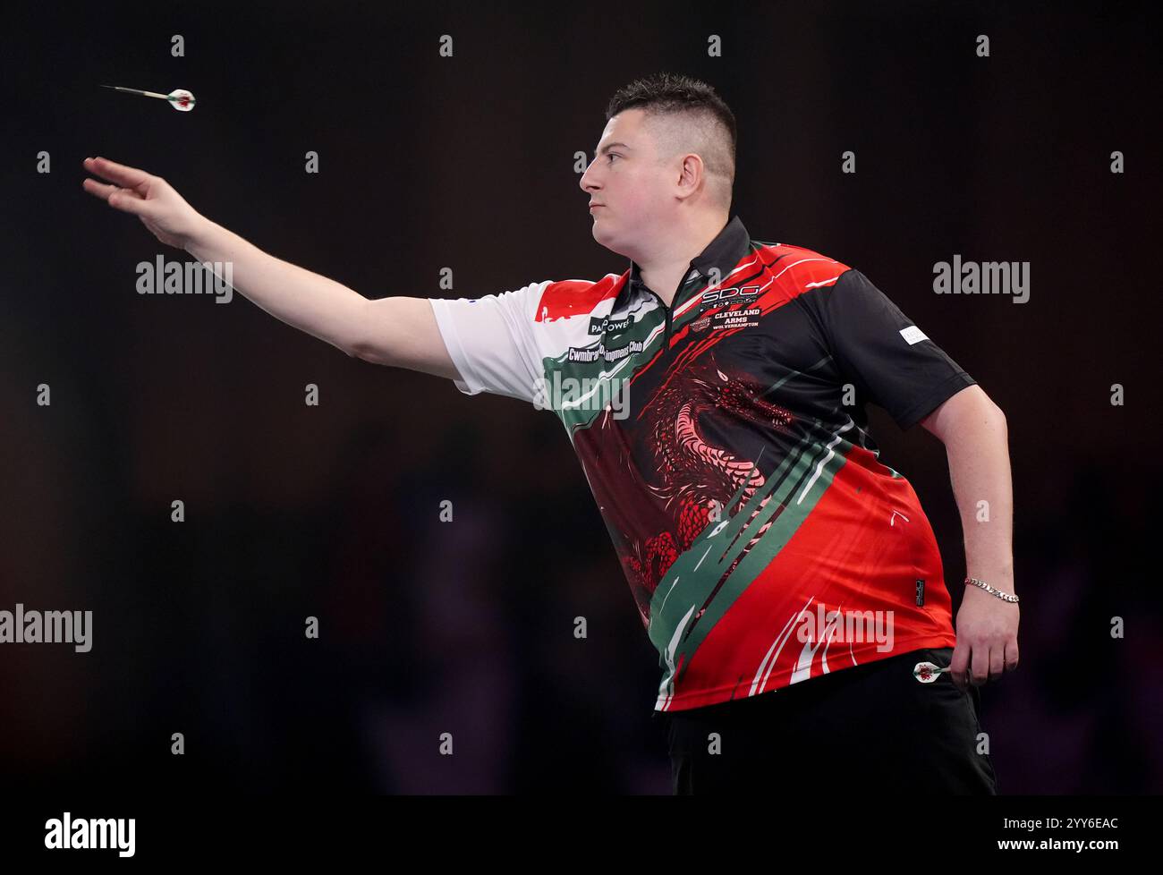 Nick Kenny during his first round match against Stowe Buntz on day five ...