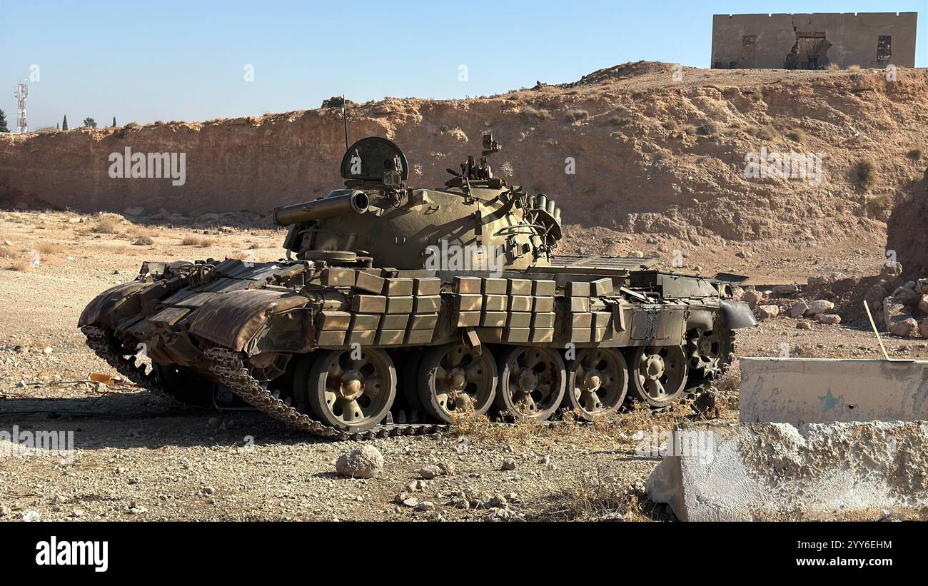 The Syrian Golan military base near the border with Israel southwest of ...
