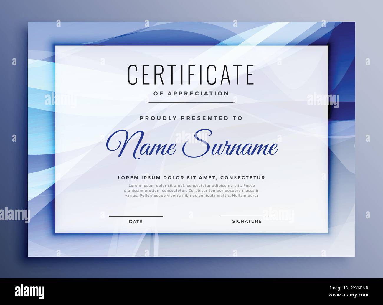 abstract certificate of recognition template design Stock Vector Image ...