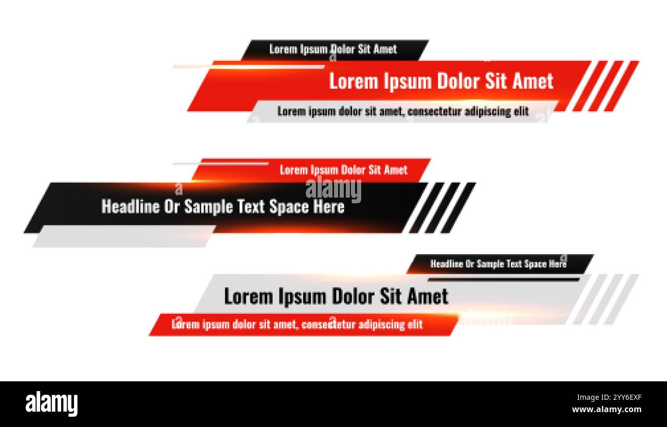 Lower third banner Cut Out Stock Images & Pictures - Alamy