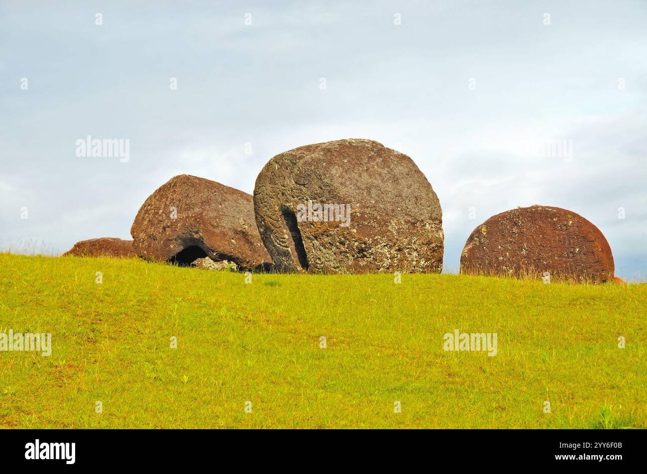 Puna Pau source of the red scoria used to carve the pukao (topknots ...
