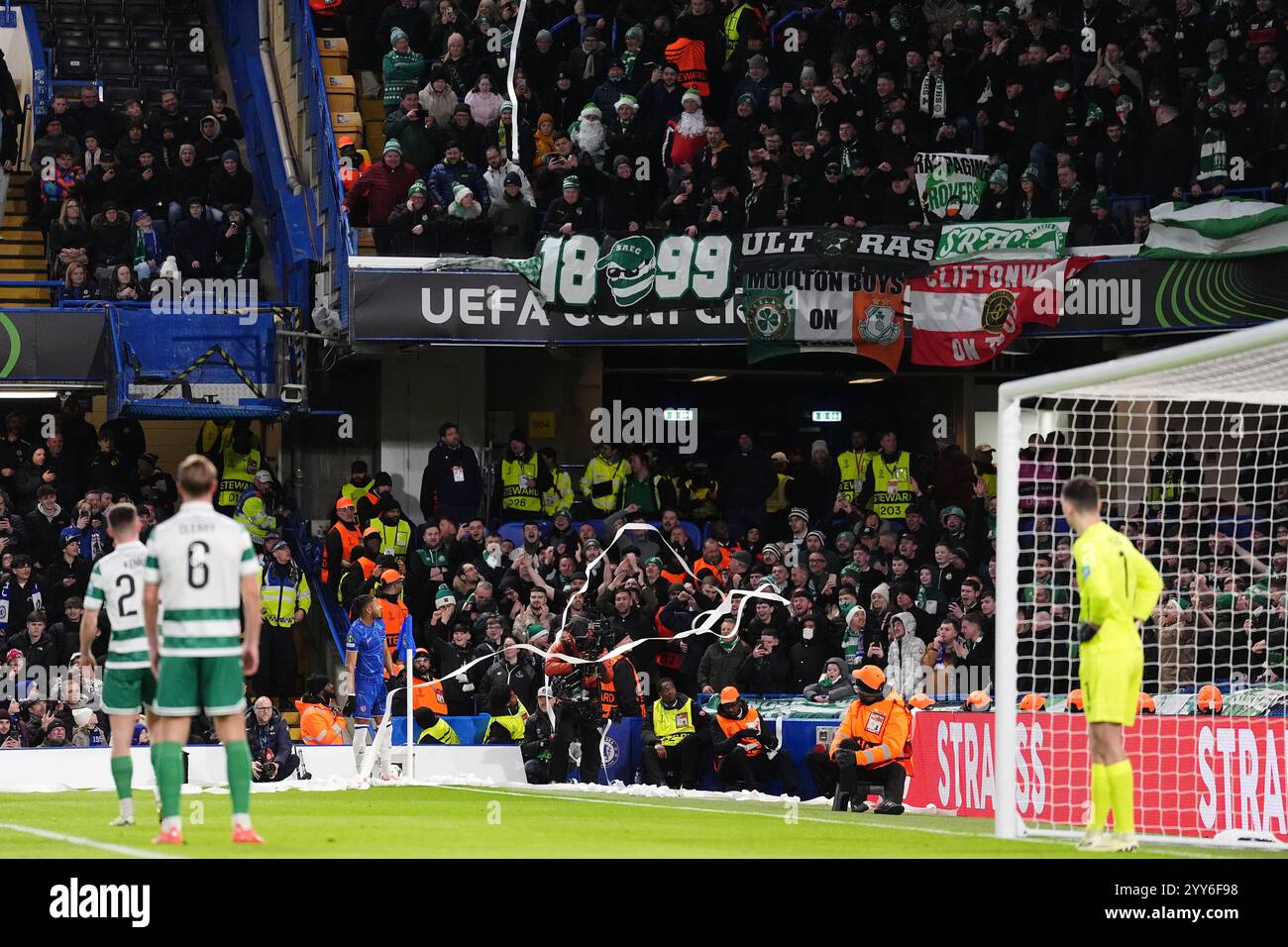 Shamrock Rovers throw toilet paper at Chelsea's Christopher Nkunku and ...