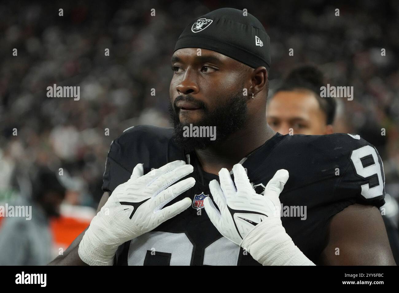 Las Vegas Raiders defensive tackle Zach Carter (93) during the first ...