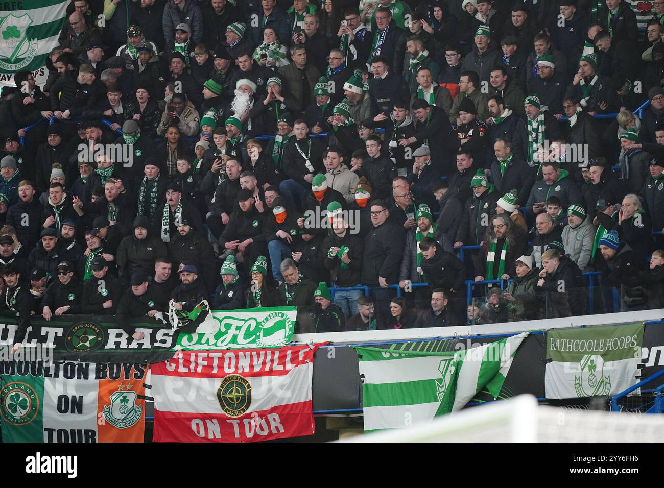 Shamrock Rovers fans in the stands during the UEFA Europa Conference ...