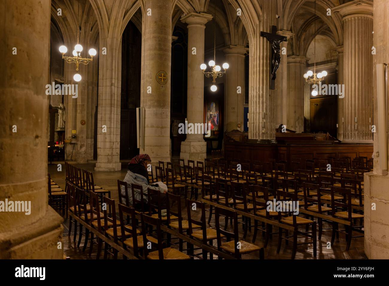 Paris, Frence, 08-12-2024: Parisian Gothic cathedral Stock Photo - Alamy