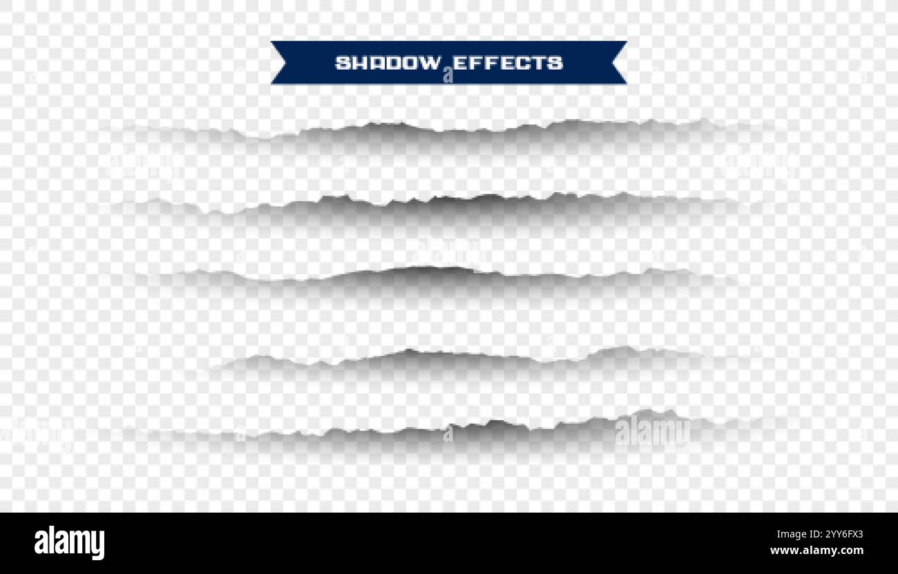 torn ripped paper shadows set Stock Vector Image & Art - Alamy