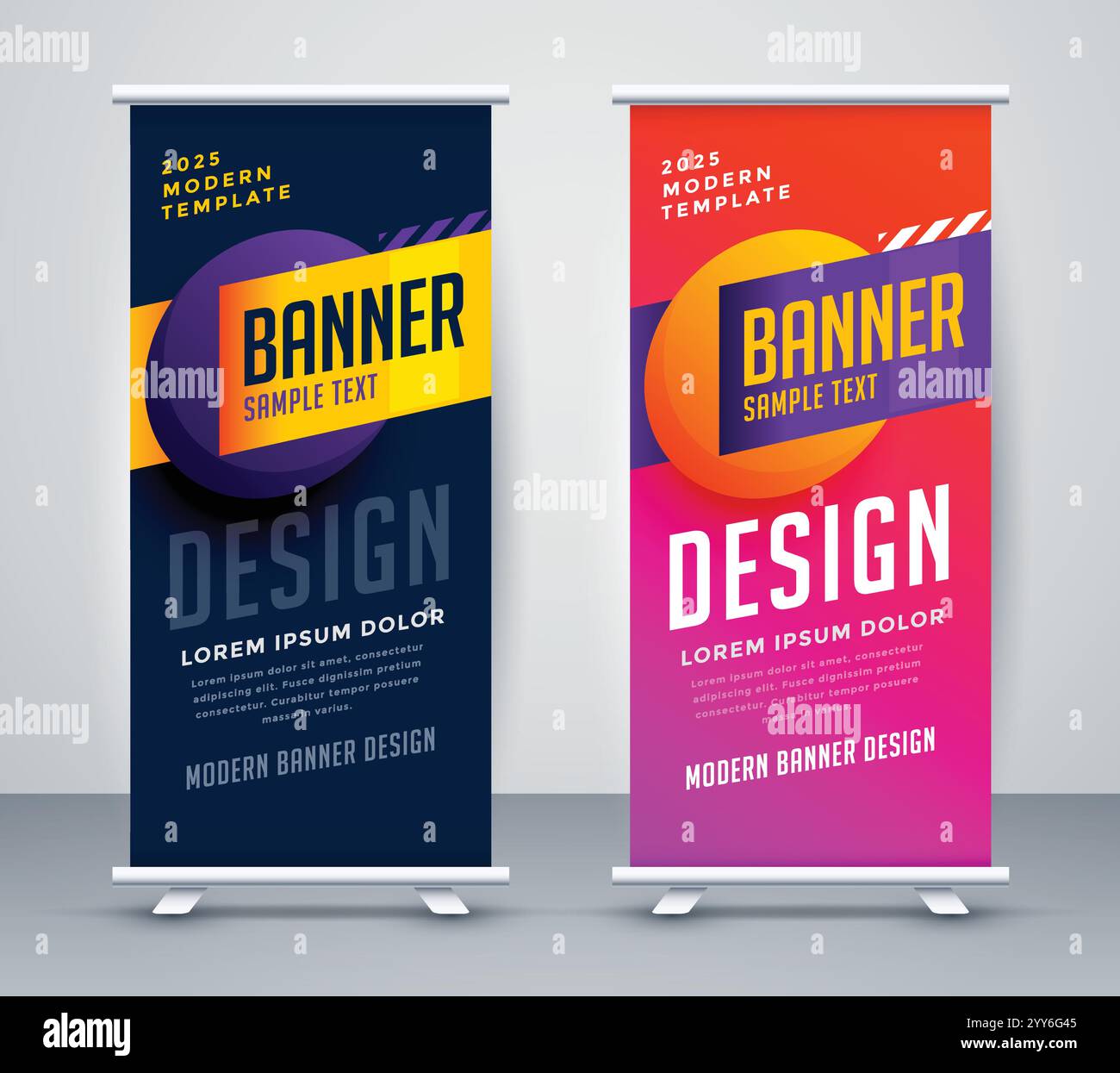abstract stylish roll up standee banner design Stock Vector Image & Art ...