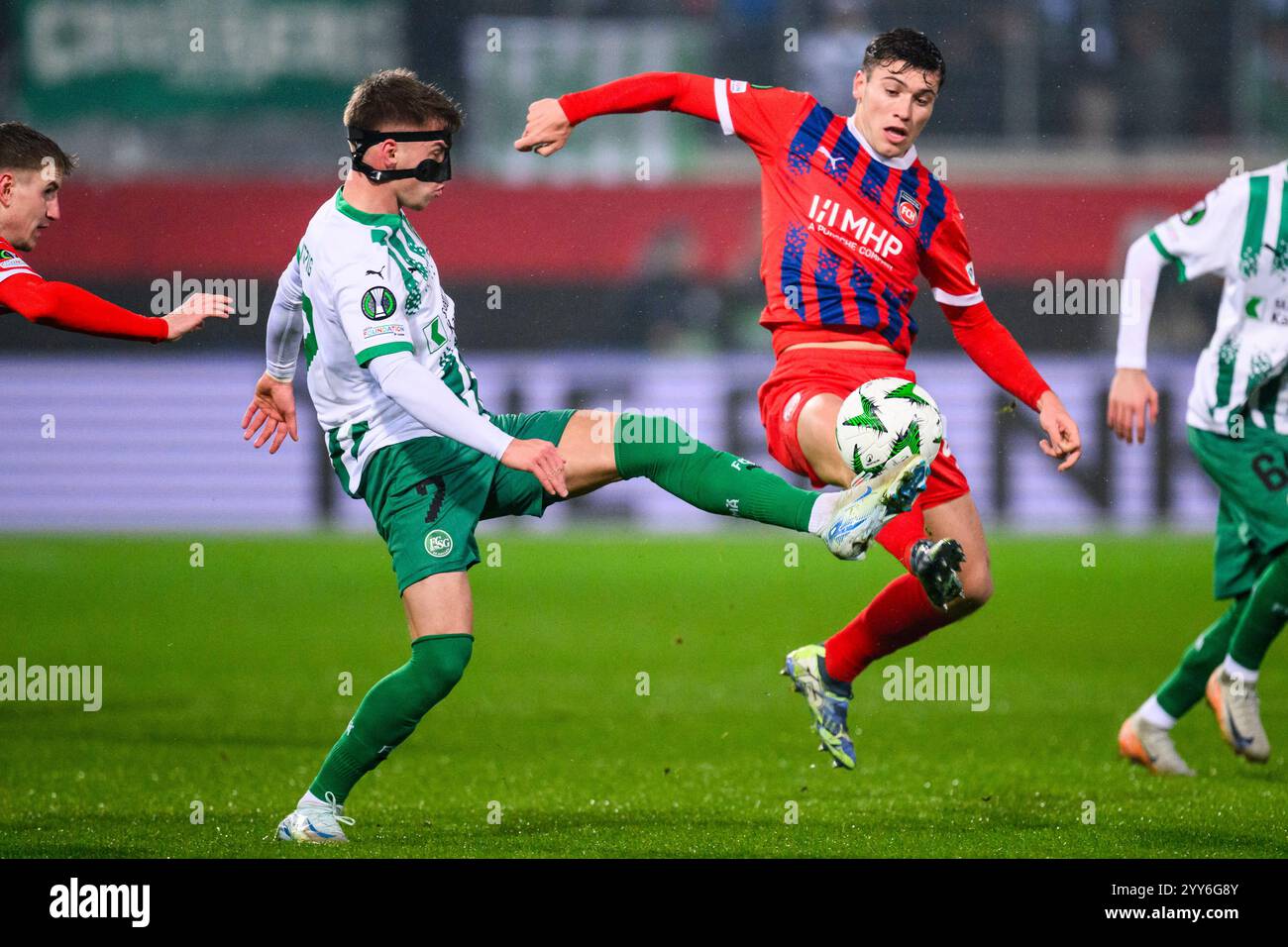 St. Gallen's Christian Witzig, left, and Heidenheim's Luca Kerber in ...