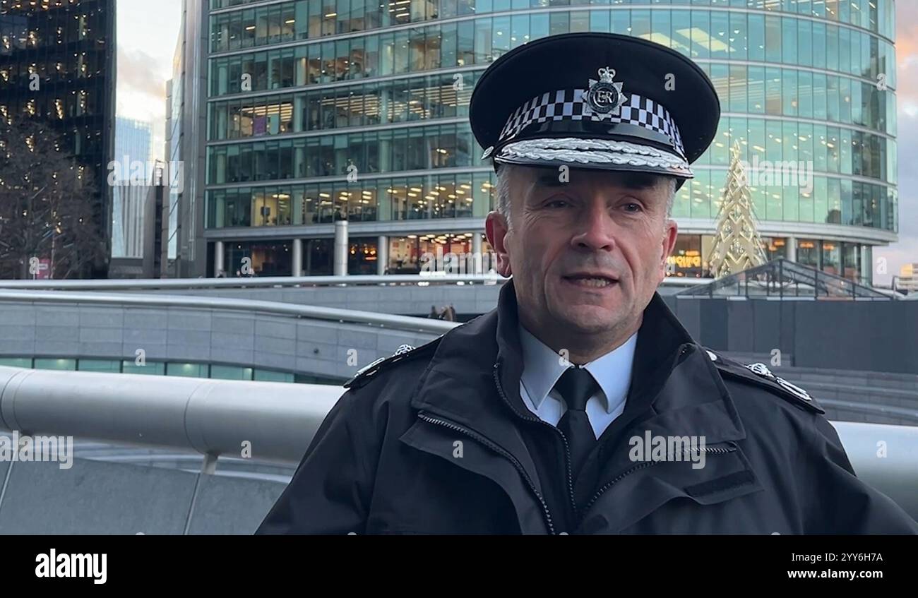 Screen grab taken from PA video of Metropolitan Police deputy assistant ...