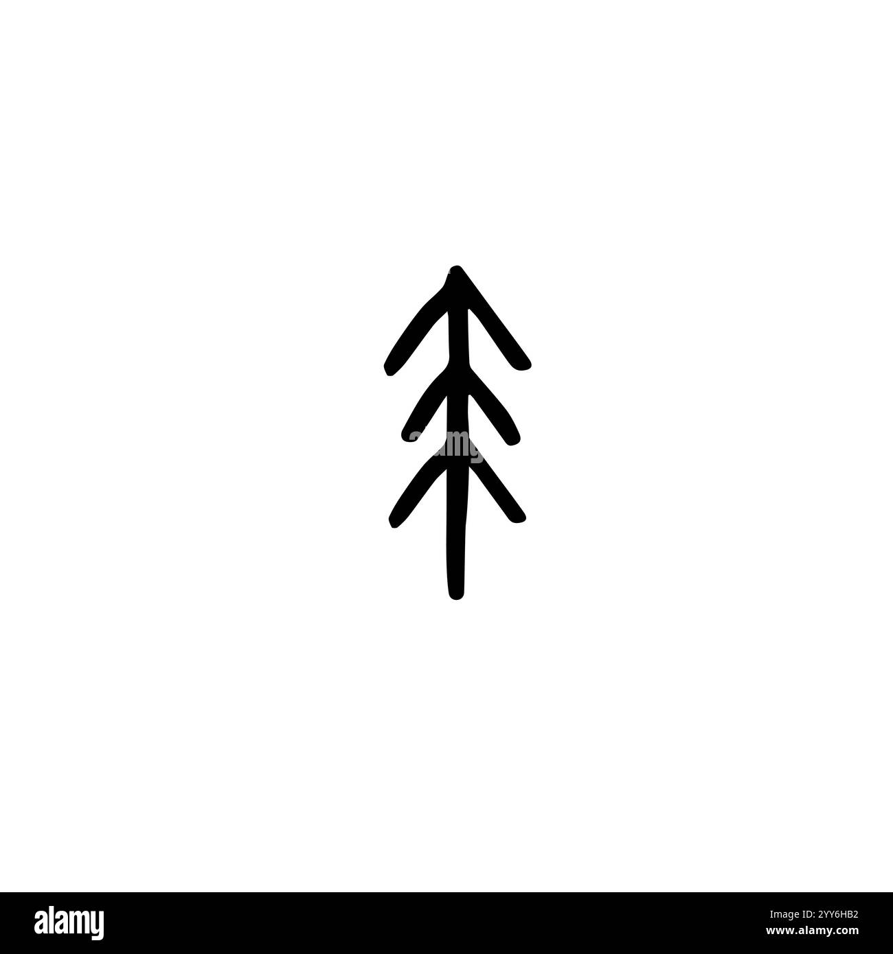 Vector hand drawn doodle sketch spruce tree isolated on white ...