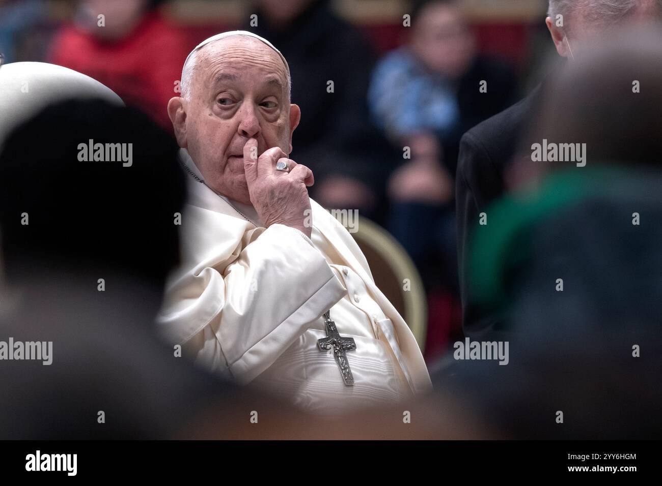 Vatican City, Vatican, 19 december 2024. Pope Francis meets with the ...