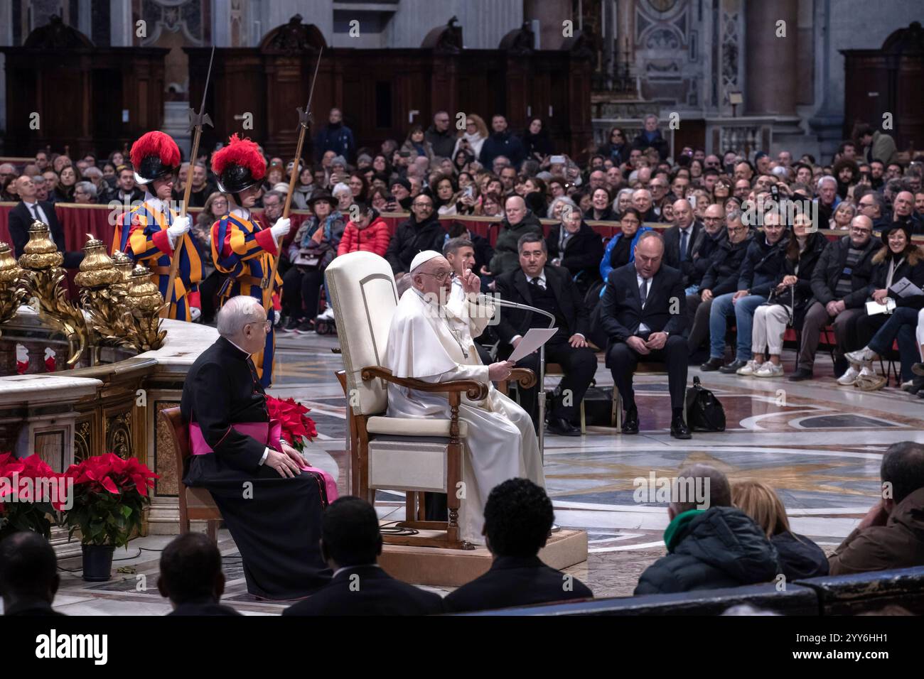 Vatican City, Vatican, 19 december 2024. Pope Francis meets with the ...