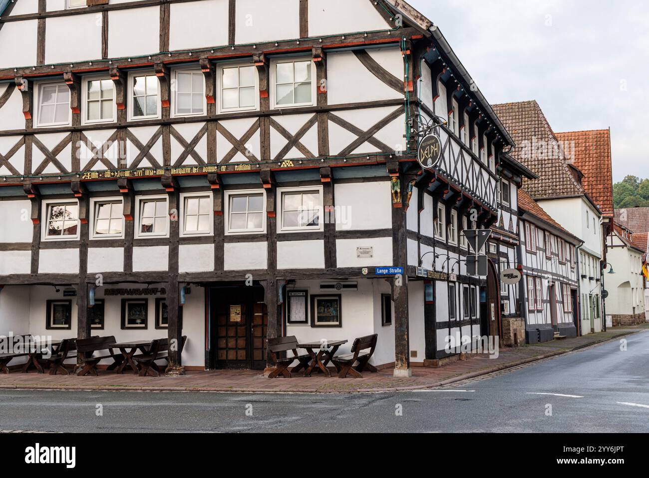 Half-timbered buildings, Warburg, North Rhine-Westphalia, Germany Stock ...