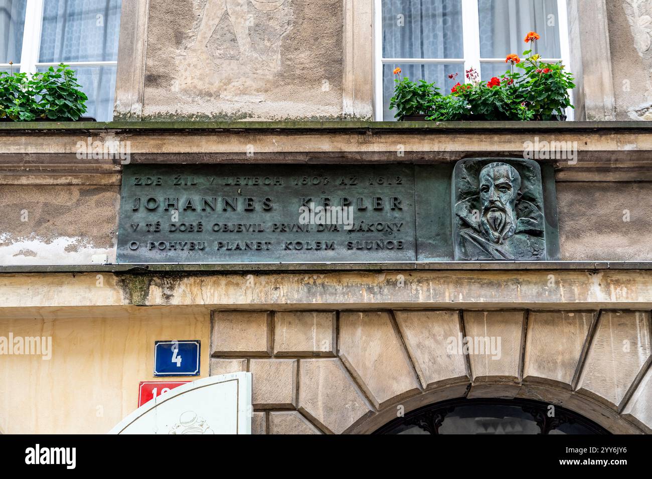 Commemorative plaque where the German astronomer Johannes Kepler lived ...