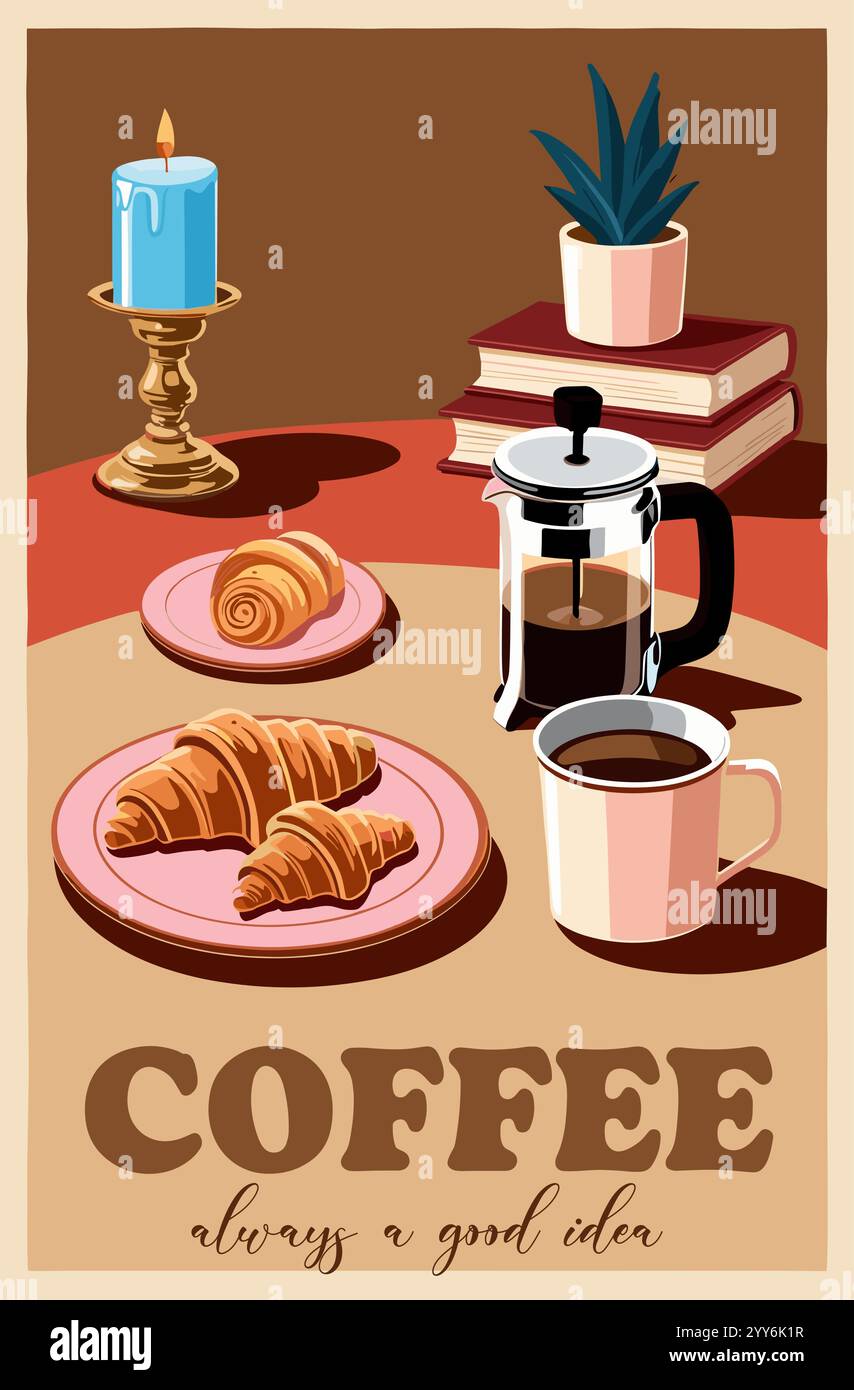 Retro food and drink art Stock Vector Images - Alamy