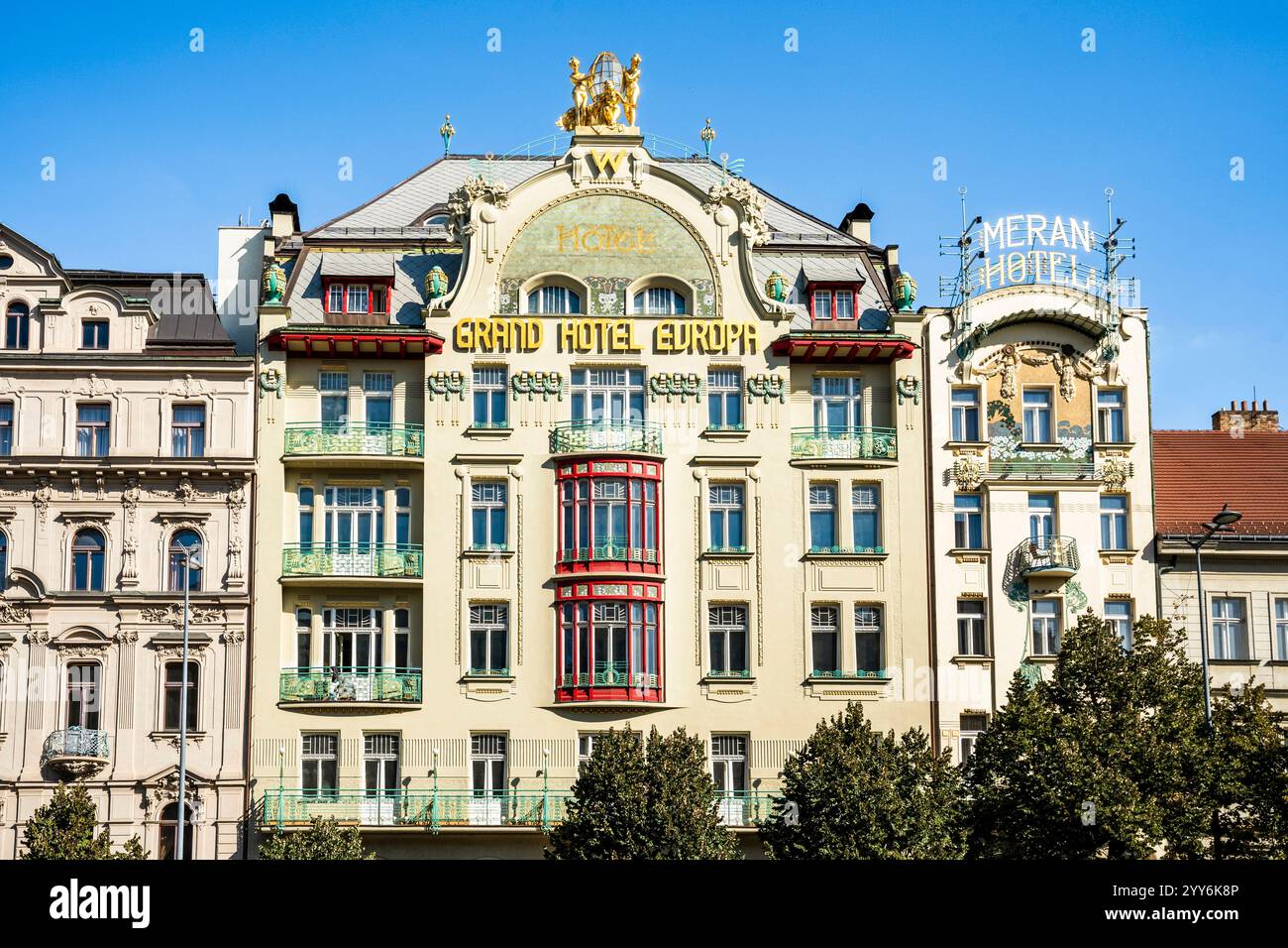 Grand Hotel Europa, historical and elegant art nouveau building, in ...