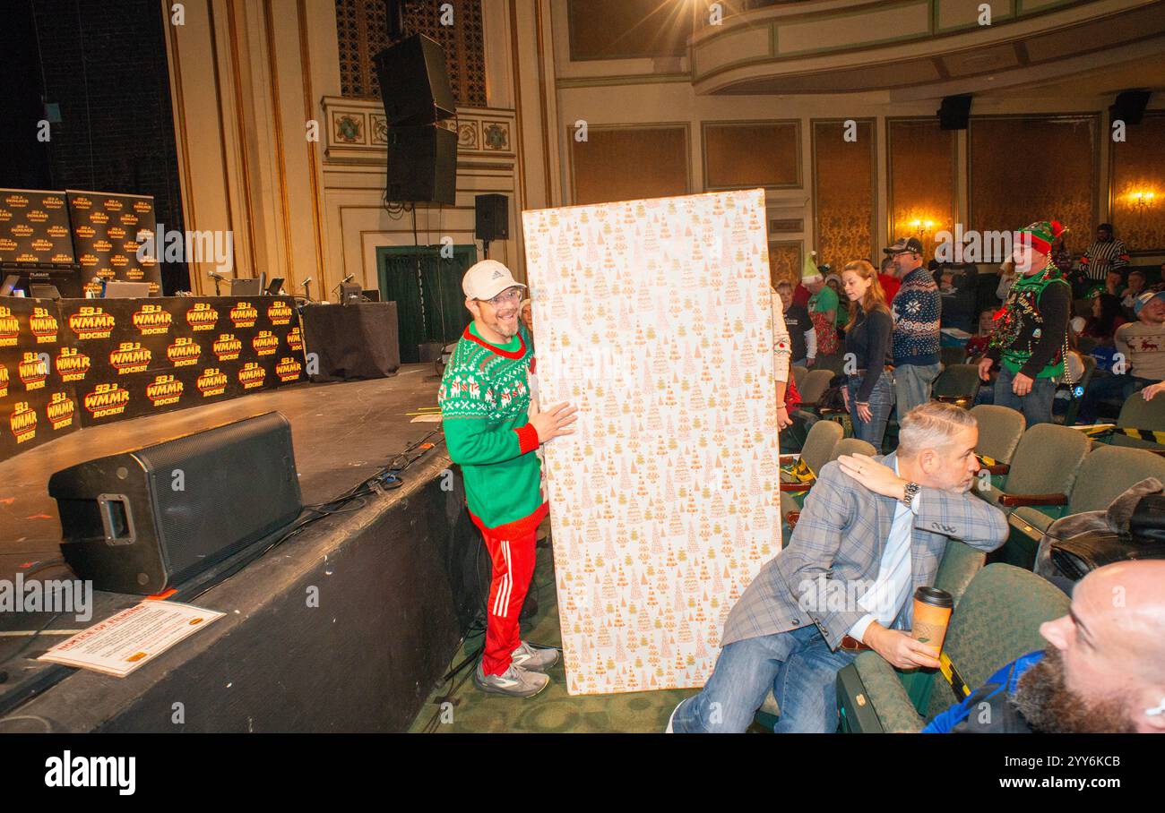 Phoenixville, United States. 19th Dec, 2024. Casey Fosbenner moves an ...