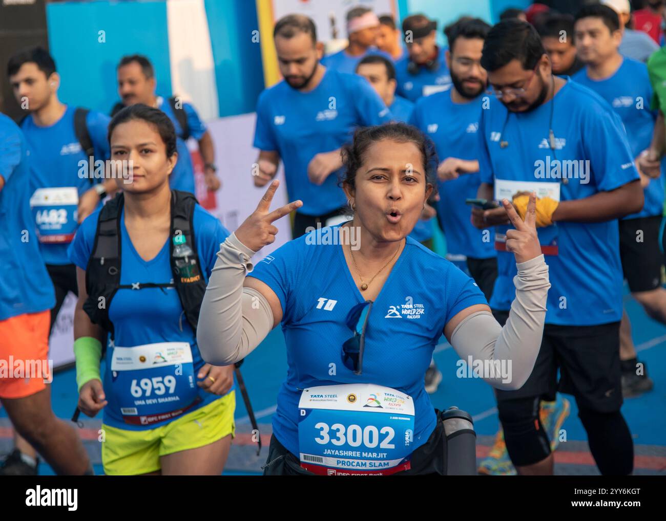 Kolkata, India. 15th Dec, 2024. Tata Steel World Marathon 25K Kolkata ...