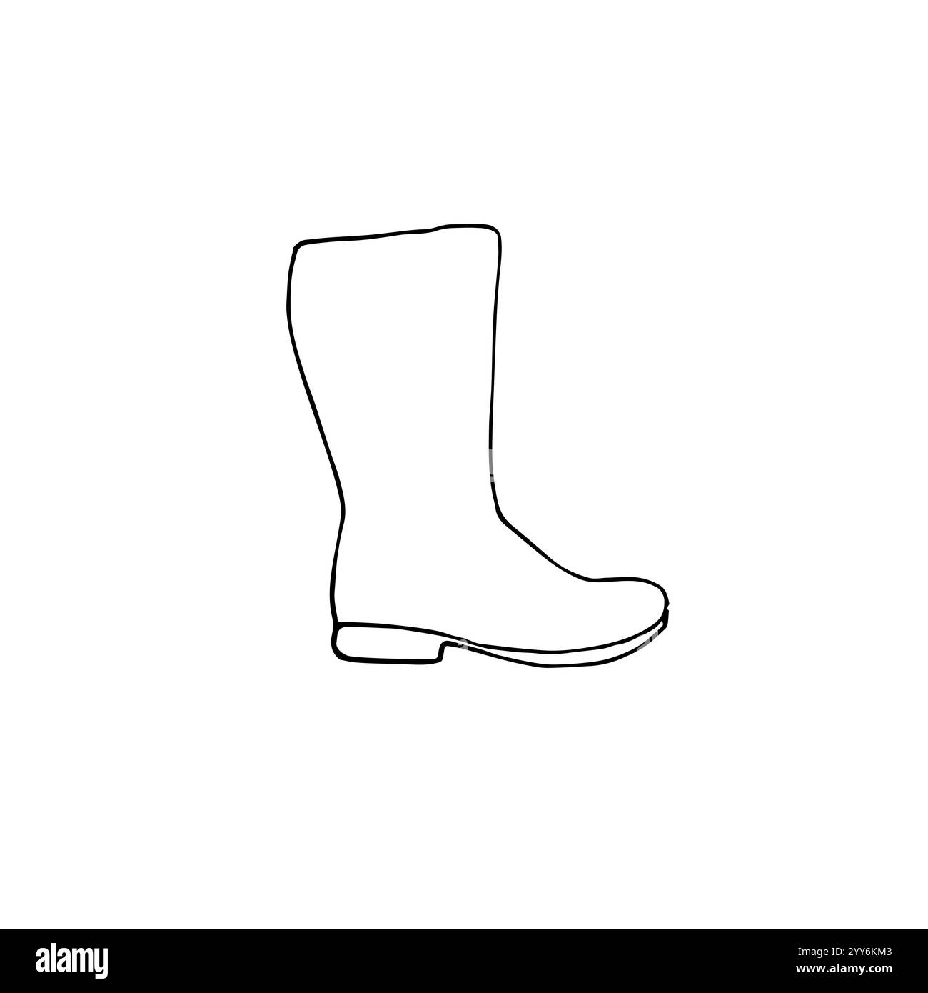 Vector hand drawn doodle sketch gumboots isolated on white background ...