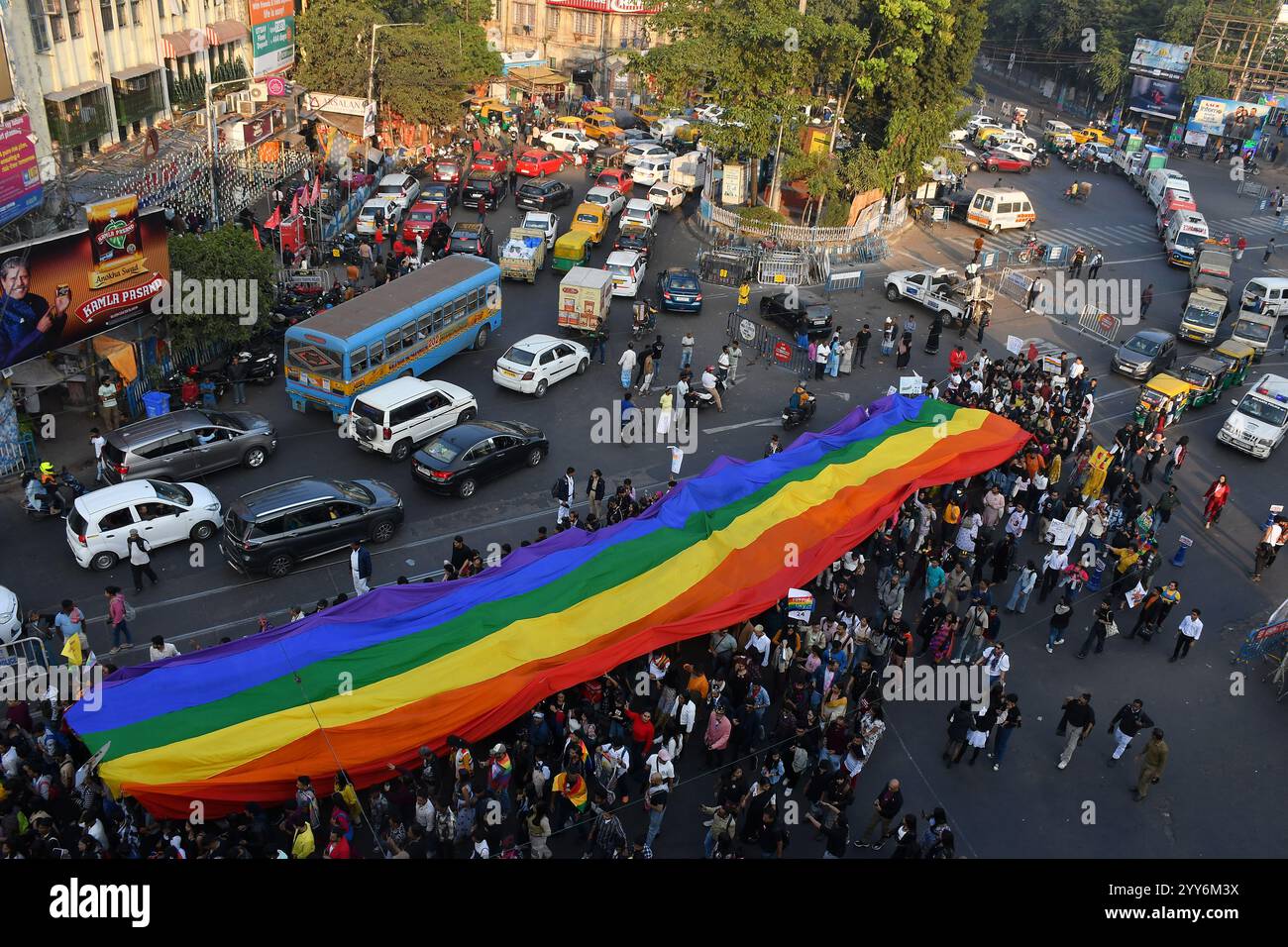 Kolkata, India. 17th Dec, 2024. Pride Walk 2024 with the theme "Reflect ...