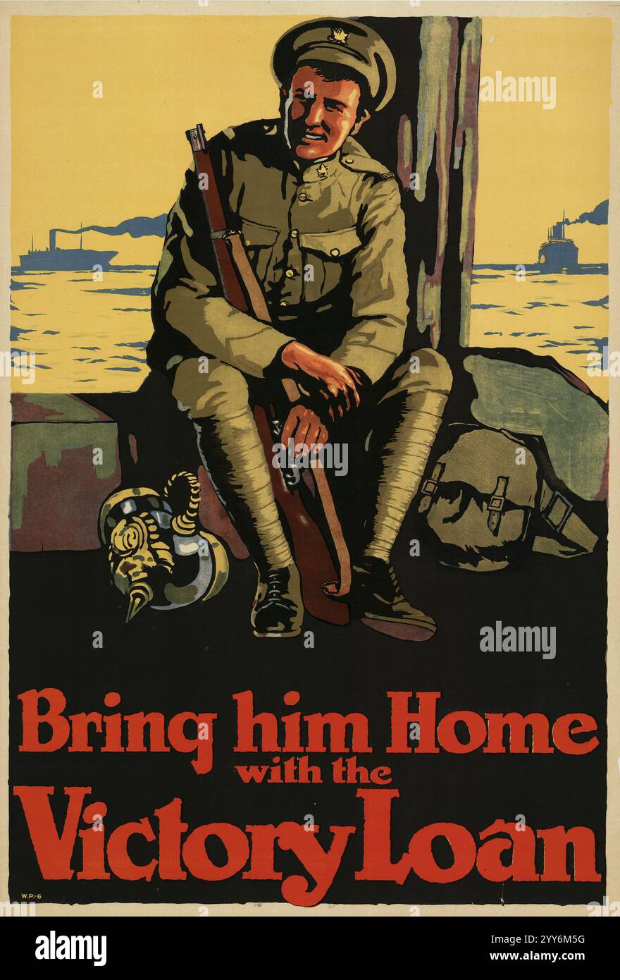 Vintage Canadian WWI War time Poster: Buy Victory Bonds "Bring him home ...