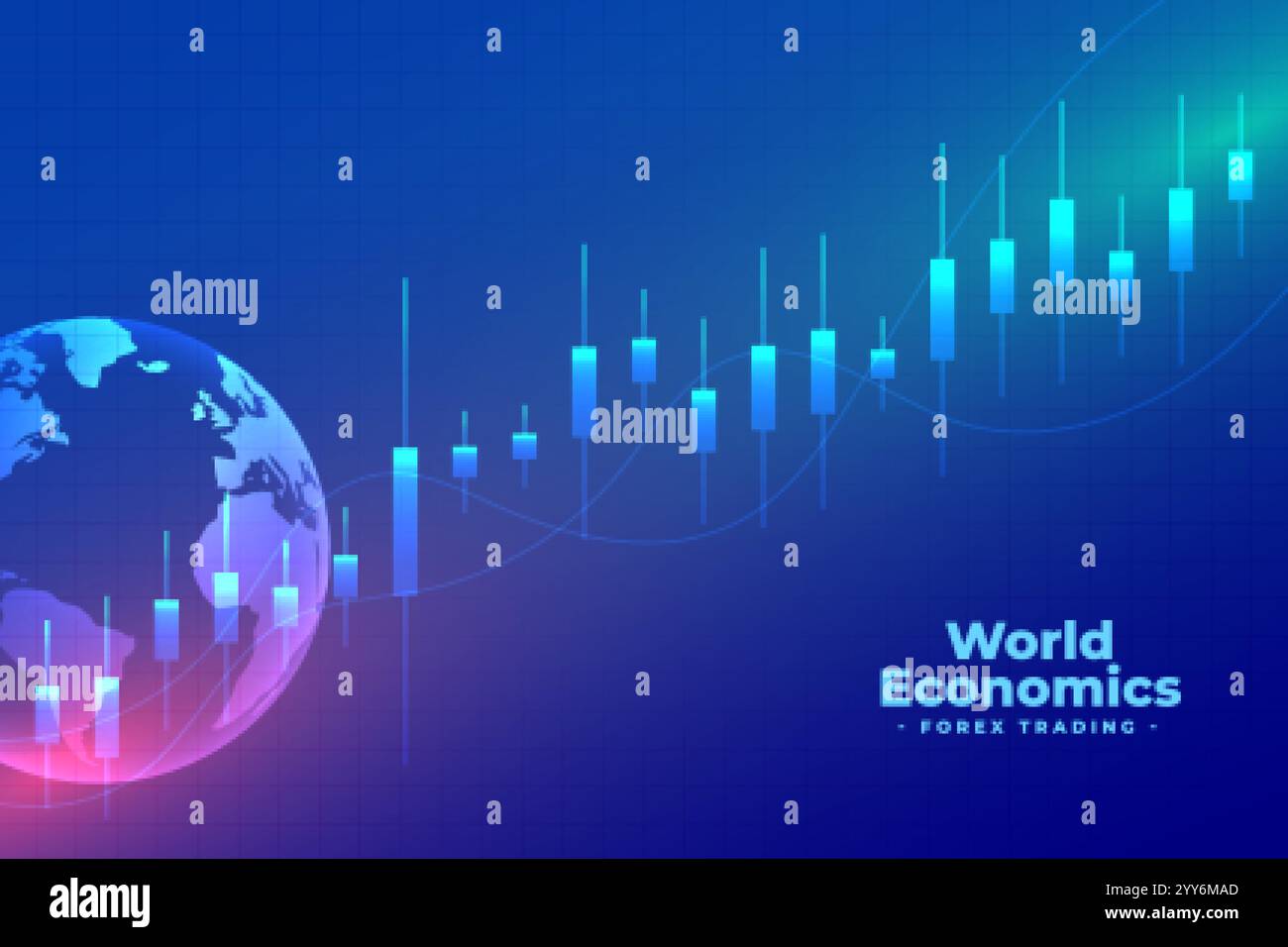 world economics forex trading blue background Stock Vector Image & Art ...