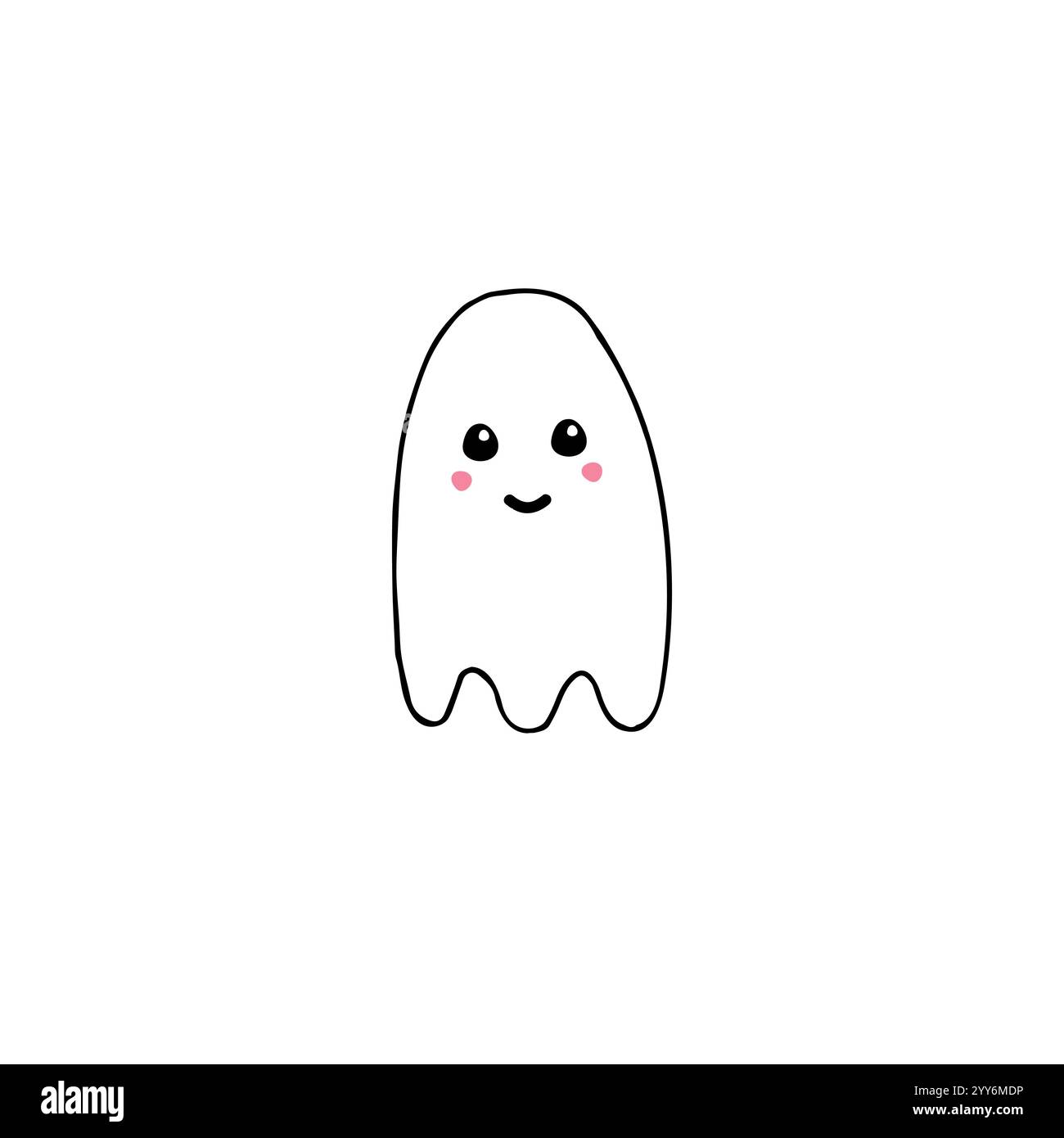 Vector hand drawn doodle sketch ghost isolated on white background ...
