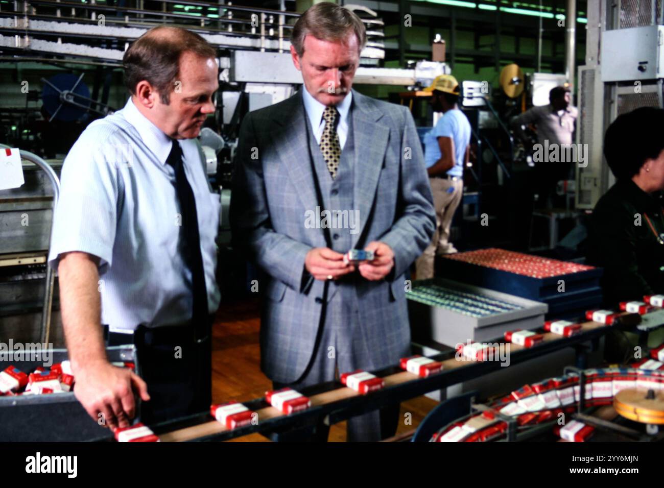 Company management talking about cigarette production at in Richmond ...