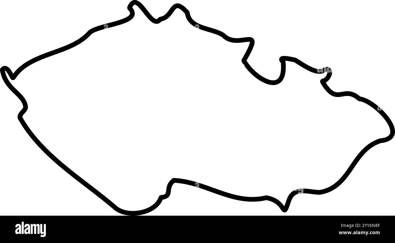 Simplified czech map hi-res stock photography and images - Alamy