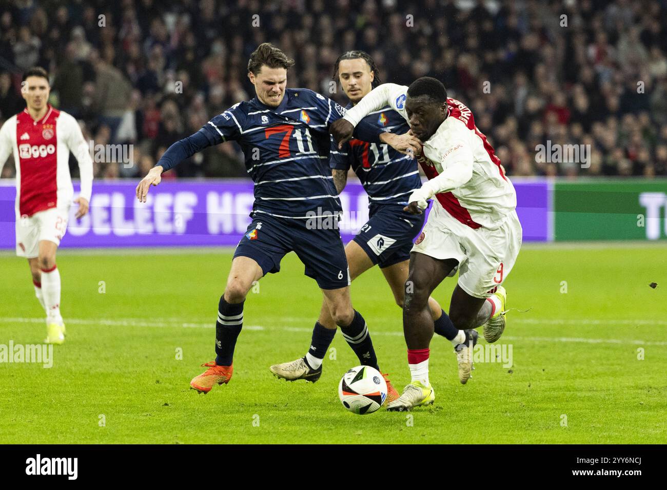 AMSTERDAM - (l-r) Danny Bakker of Telstar, Brian Brobbey of Ajax during the KNVB Beker match ...