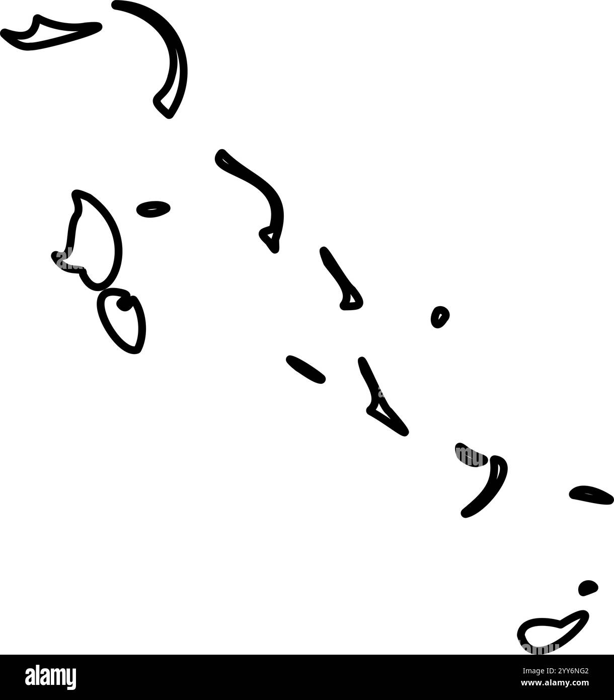 The Bahamas - solid black outline border map of country area. Simple ...