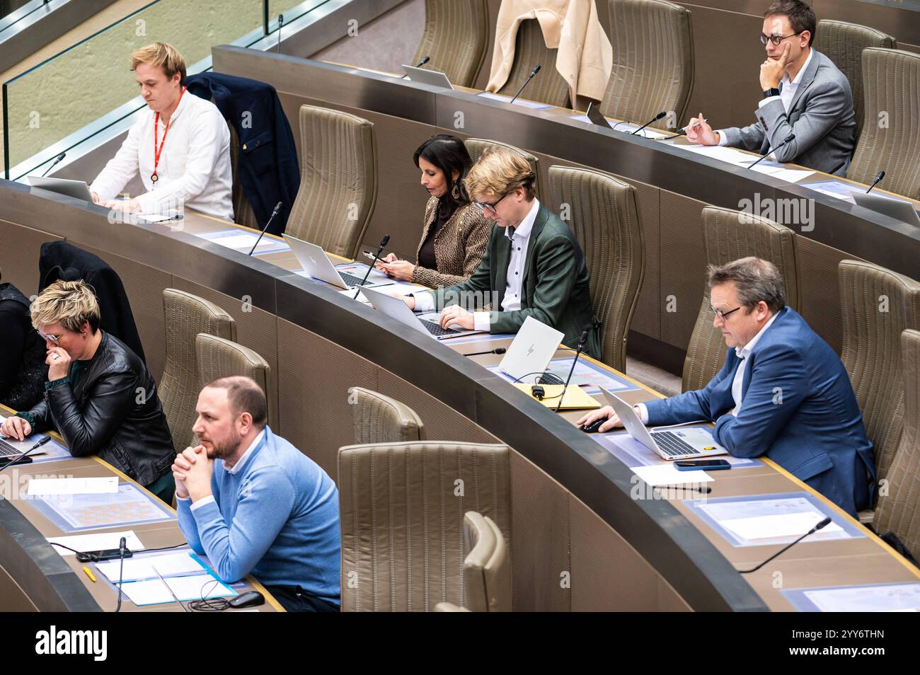 Center fraction at the Flemish parliament plenary meeting in Brussels ...