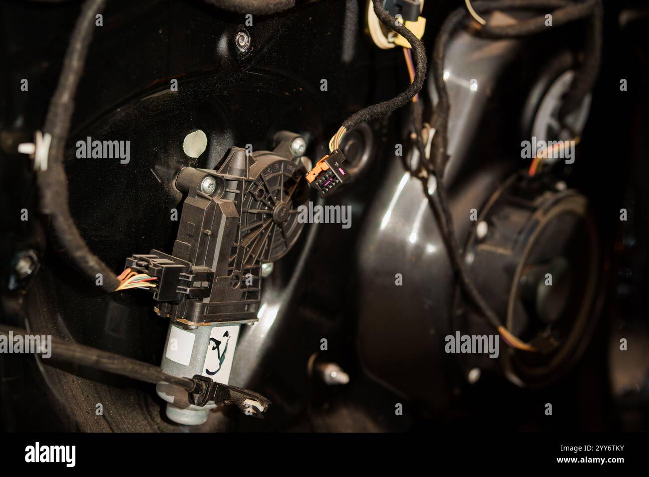 Intricate Detailing of a Car's Internal Electrical Components Stock ...