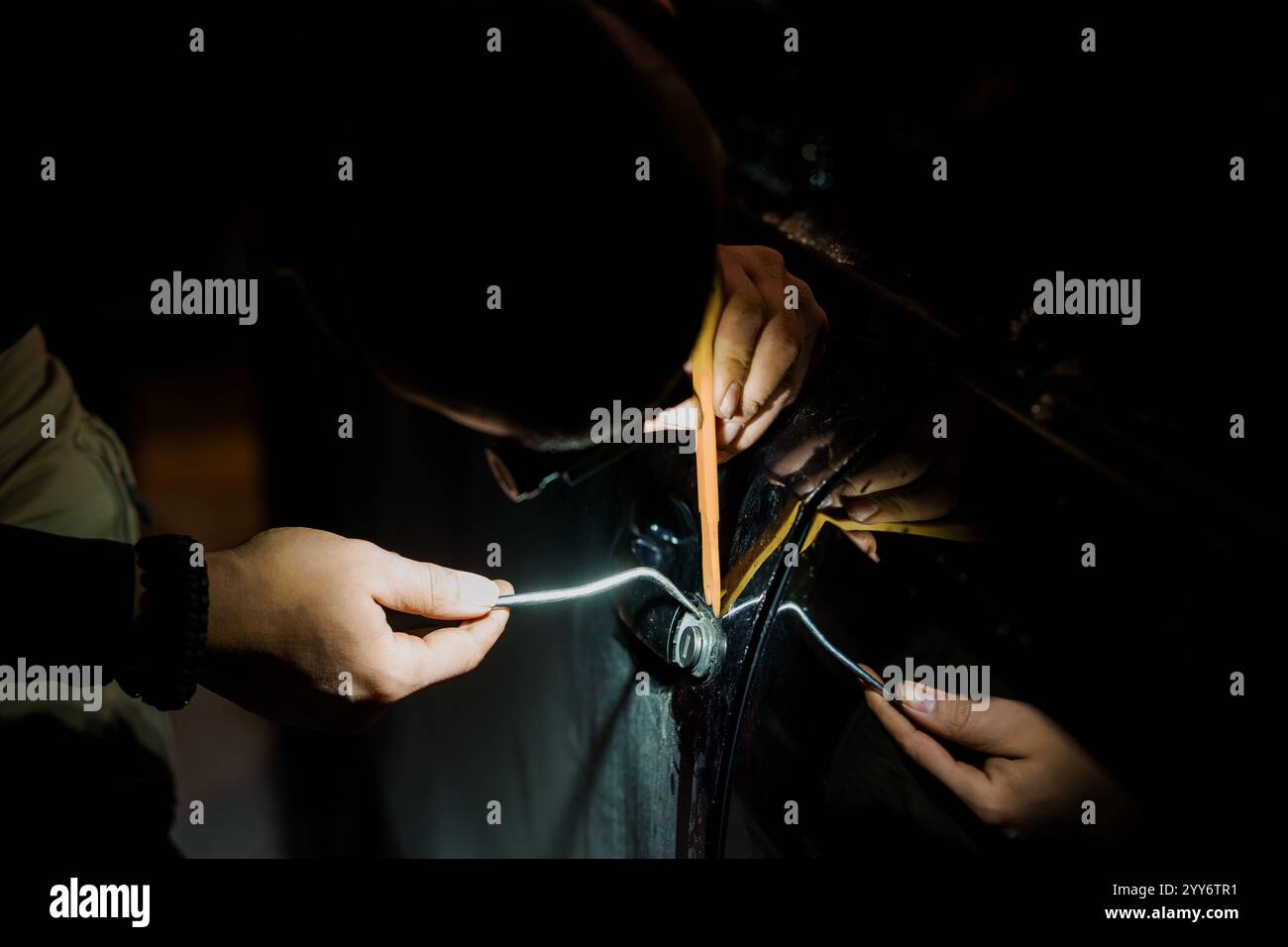 Nighttime repair process hi-res stock photography and images - Alamy