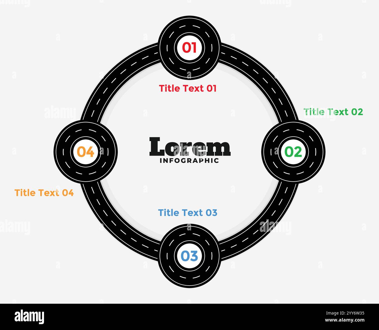 Road curve in route Cut Out Stock Images & Pictures - Alamy