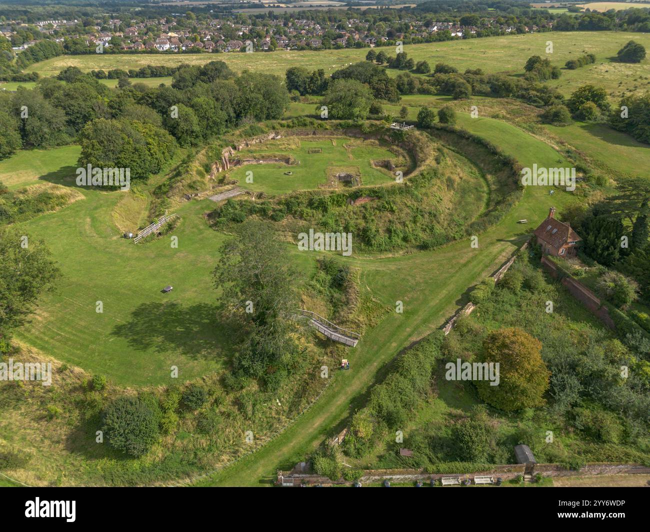 Aerial view of Basing House, Old Basing, Hampshire, UK Stock Photo - Alamy