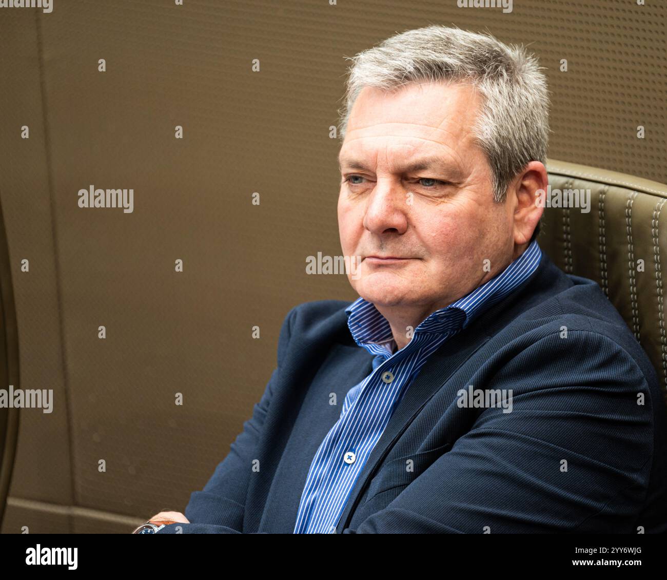 Frédéric Erens of Vlaams Belang at the Flemish parliament plenary ...