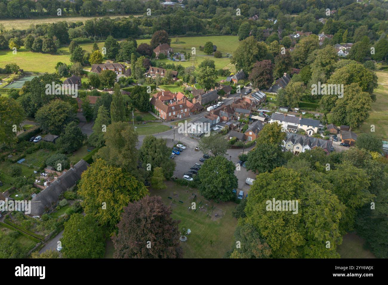 Aerial view of Jane Austen's House Museum, in the picturesque village ...